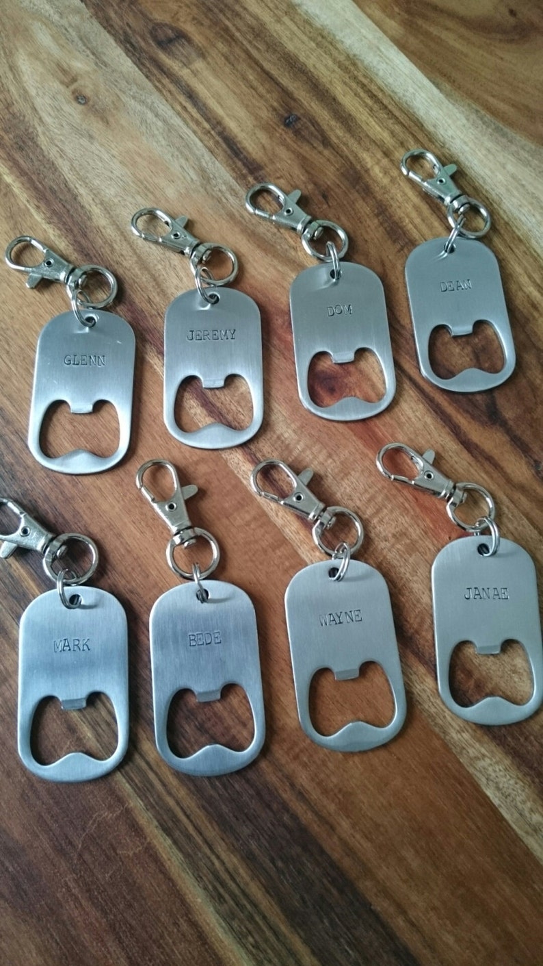 Personalized Bottle Opener Keychain Stainless Steel. Gifts - Etsy