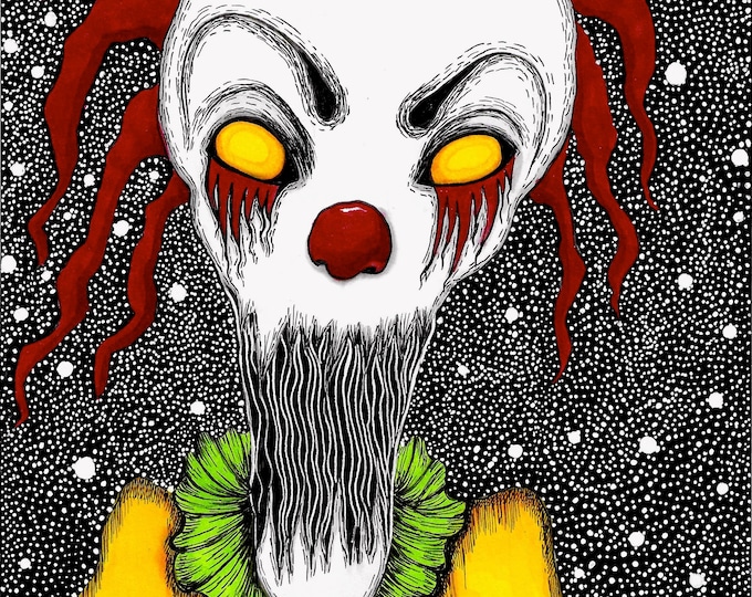 Vintage Clown Wall Art, Clown Painting Art Print, George Luks, Primary ...