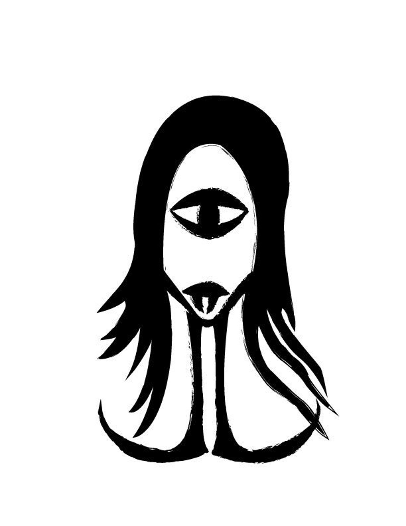 Cyclops Girl Art Print - Cyclops Girl - Cyclops Art - Cyclops Monster ...