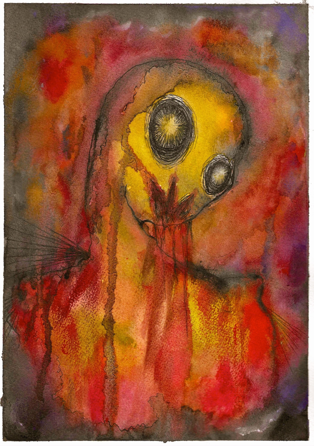 Horror Monster Drawing - Monster Man - Ghost Art - Spooky Artwork ...