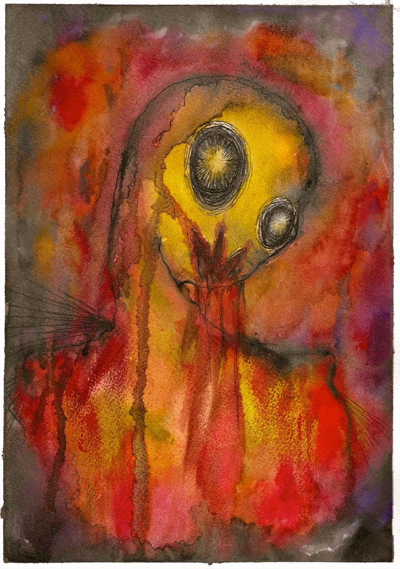 Horror Monster Drawing Monster Man Ghost Art Spooky - Etsy