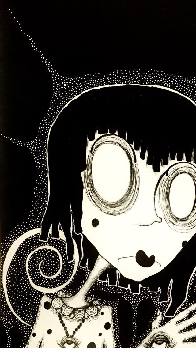 Creepy Mystical Illustration - Gothic Style Drawing - Sharpie ...