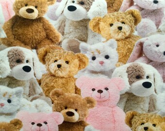 Teddy bear fabric | Etsy