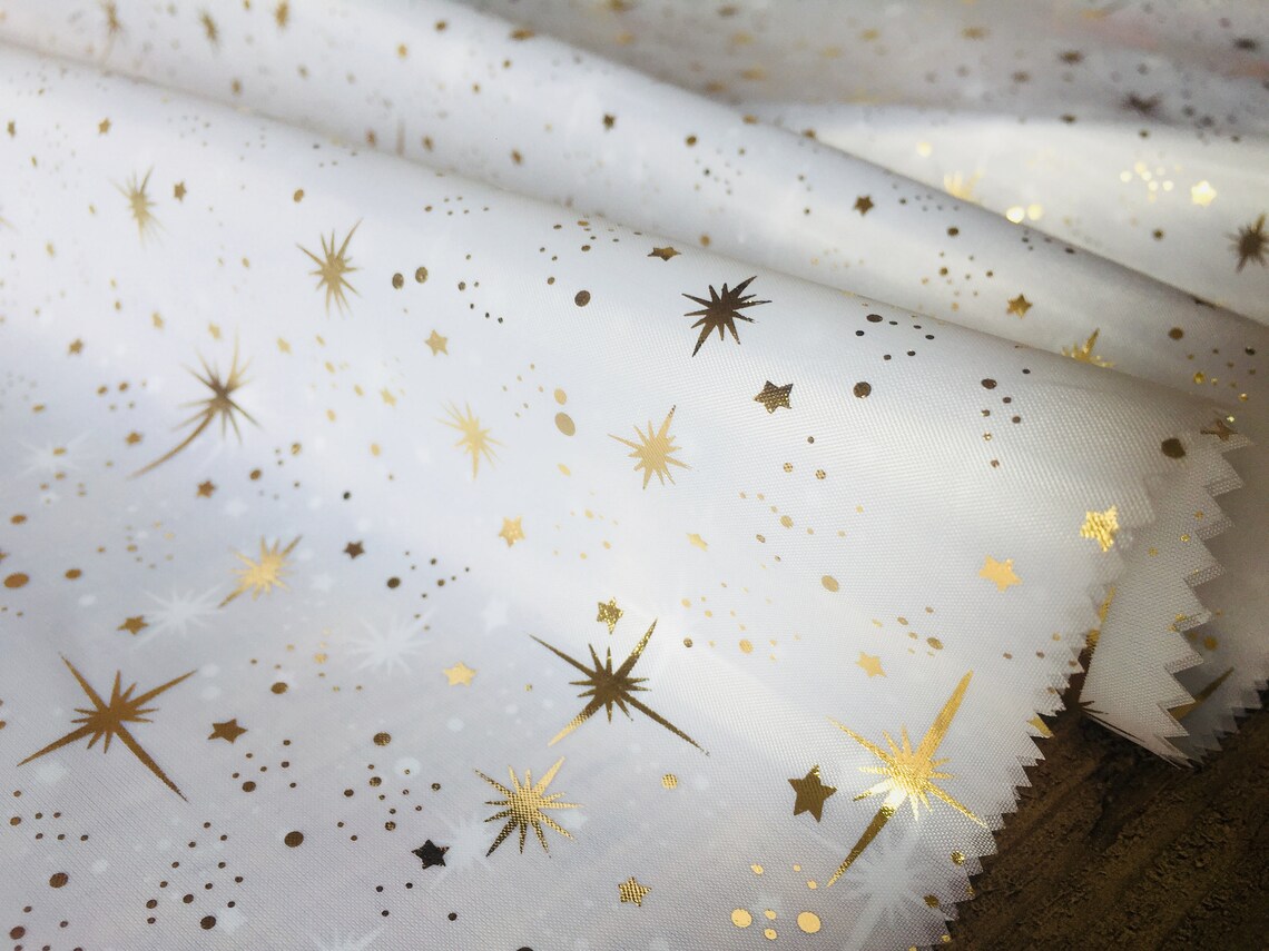 ICE STAR Silk Taffeta Fabric Nylon Water Resistant Material - Gold ...