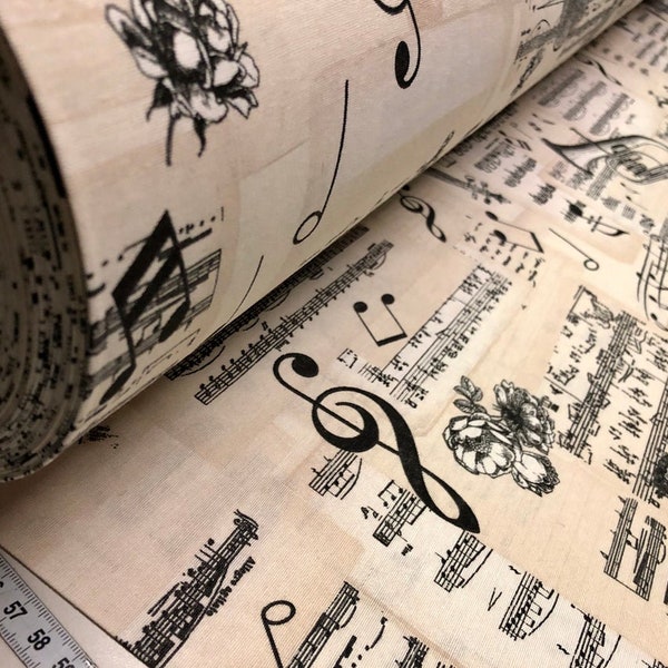 Music Note Fabric - Etsy