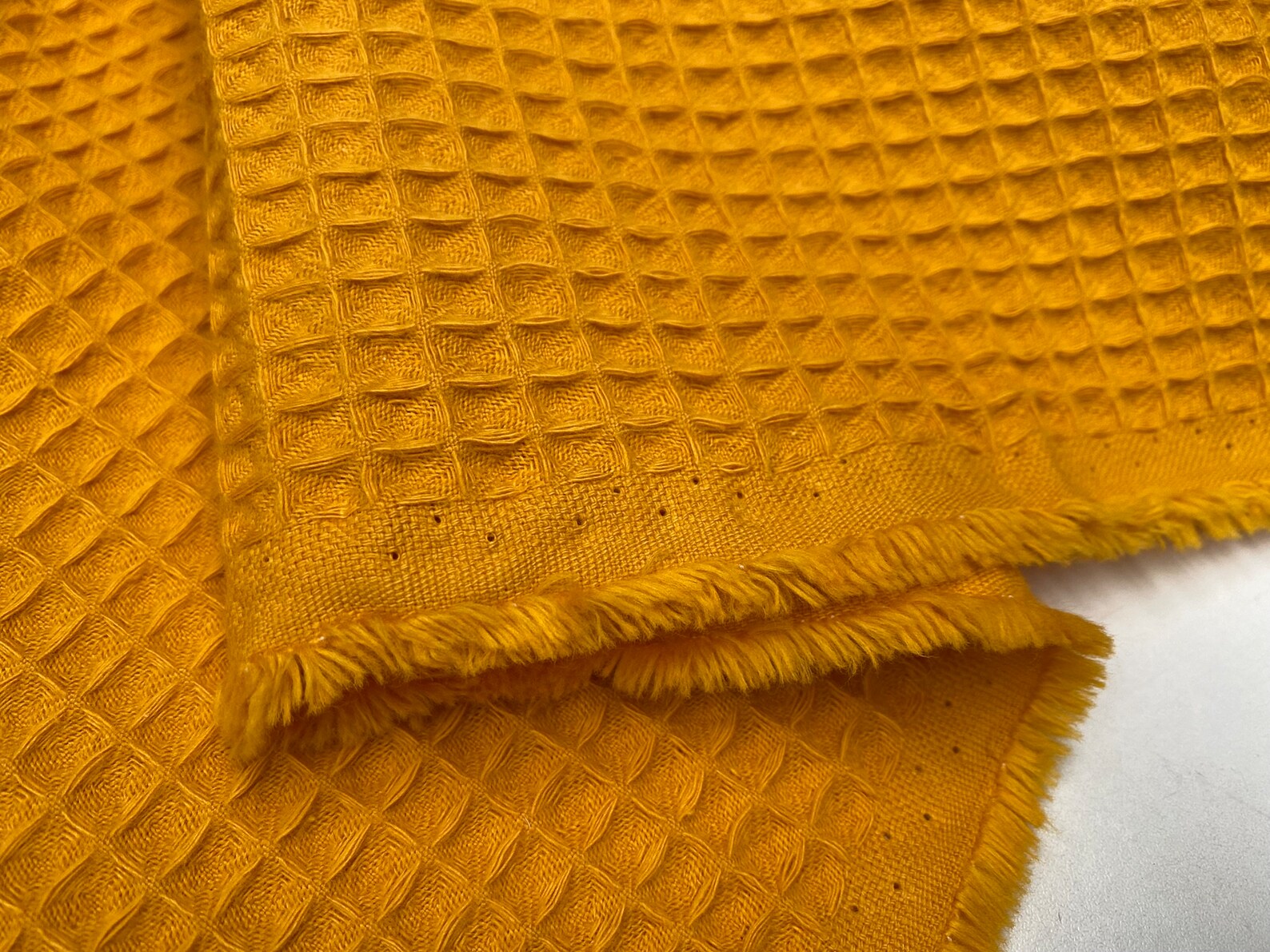 Cotton WAFFLE Pique Honeycombe Fabric Material - Bathrobe, Gown, Towel ...