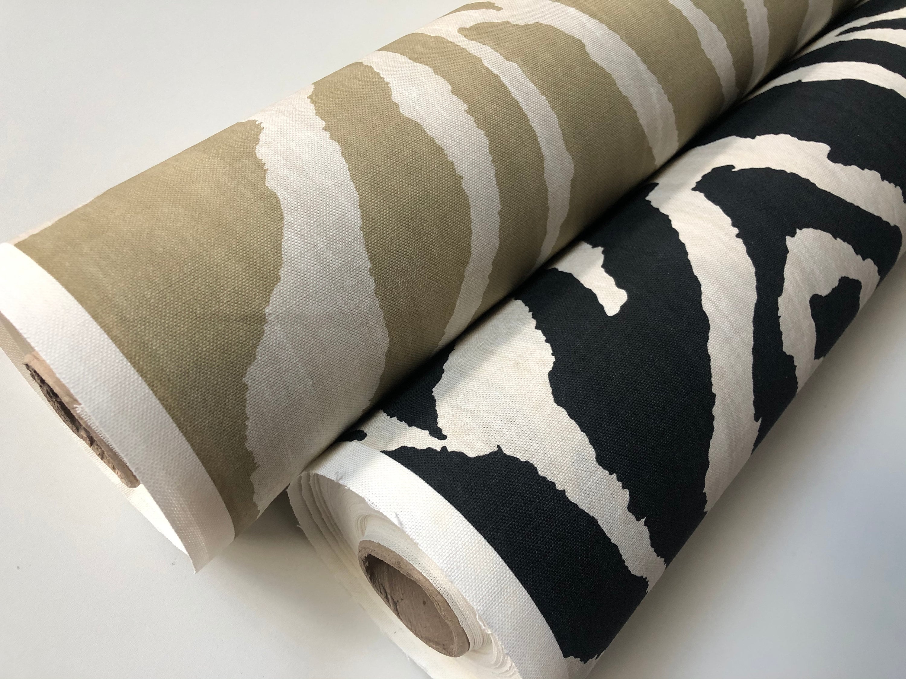 African BEIGE & CREAM Zebra Stripes Print Linen Look Cotton - Etsy UK