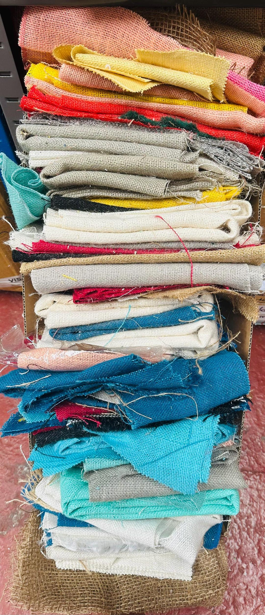 Burlap Hessian Jute Fabric Scrap Pack 2kg – Remnants Bolt Ends – Rustic ...