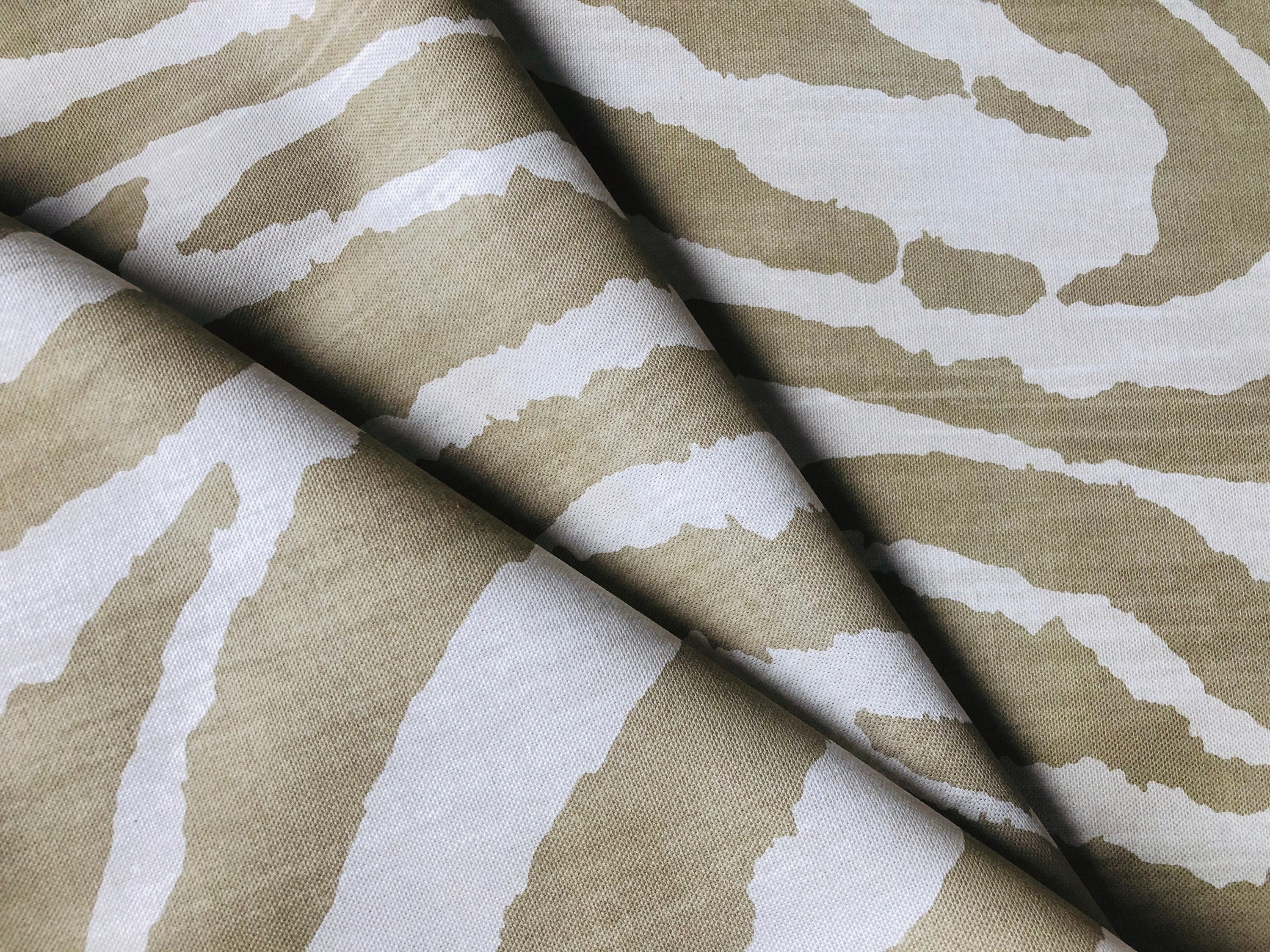African BEIGE & CREAM Zebra Stripes Print Linen Look Cotton - Etsy UK
