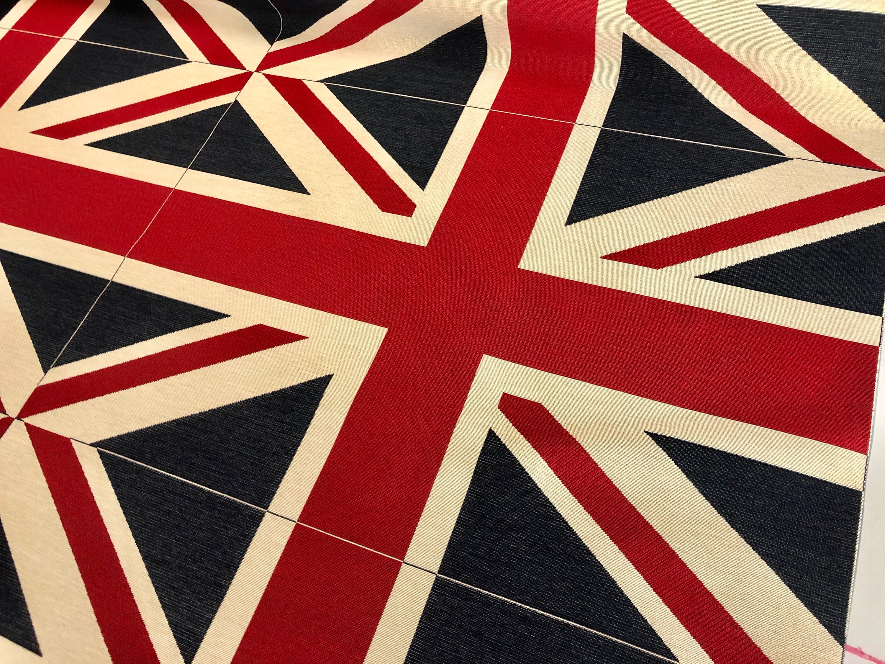 Small Union Jack Flag Retro Linen Look Heavy Jacquard Gobelin - Etsy UK