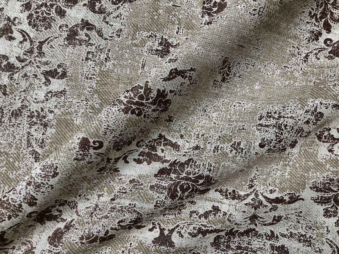 Antique Vintage Damask Print Fabric Baroque Material for - Etsy