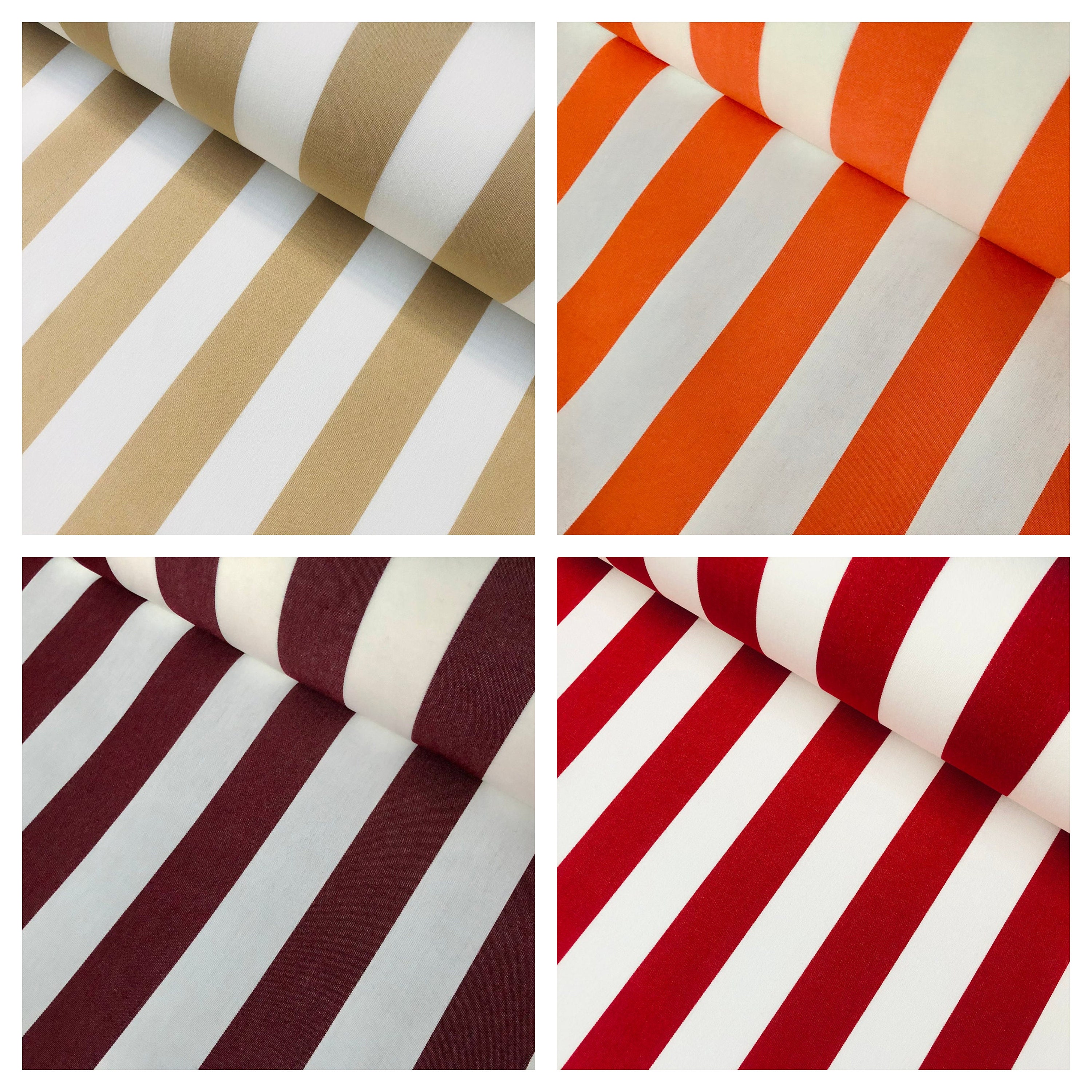 Striped DRALON Outdoor Fabric Solid Acrylic Teflon Waterproof - Etsy UK
