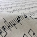 Small Musical Notes Cotton Fabric Music Note Print Material - Home ...