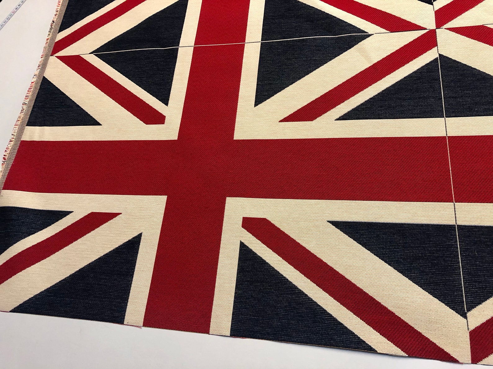 Small Union Jack Flag Retro Linen Look Heavy Jacquard Gobelin - Etsy