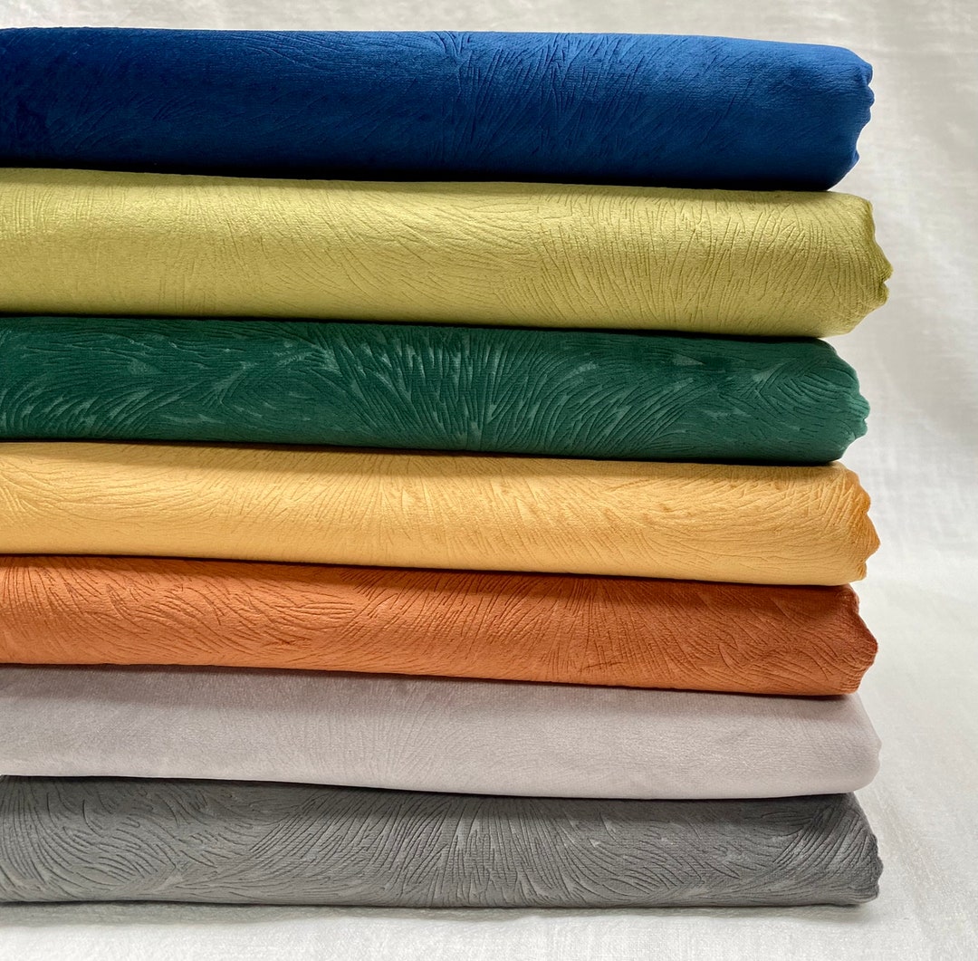 Embossed Velvet Fabric Super Soft Velour Material Home Decor Curtains ...