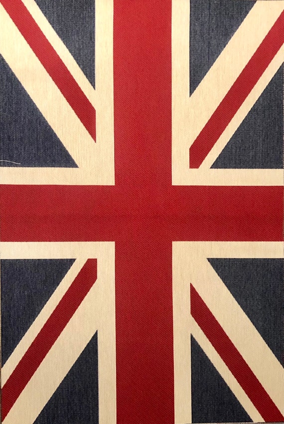 Small Union Jack Flag Retro Linen Look Heavy Jacquard Gobelin - Etsy