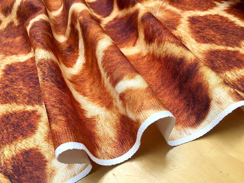 Giraffe Fabric Digital Animal Print Cotton Material - Etsy UK