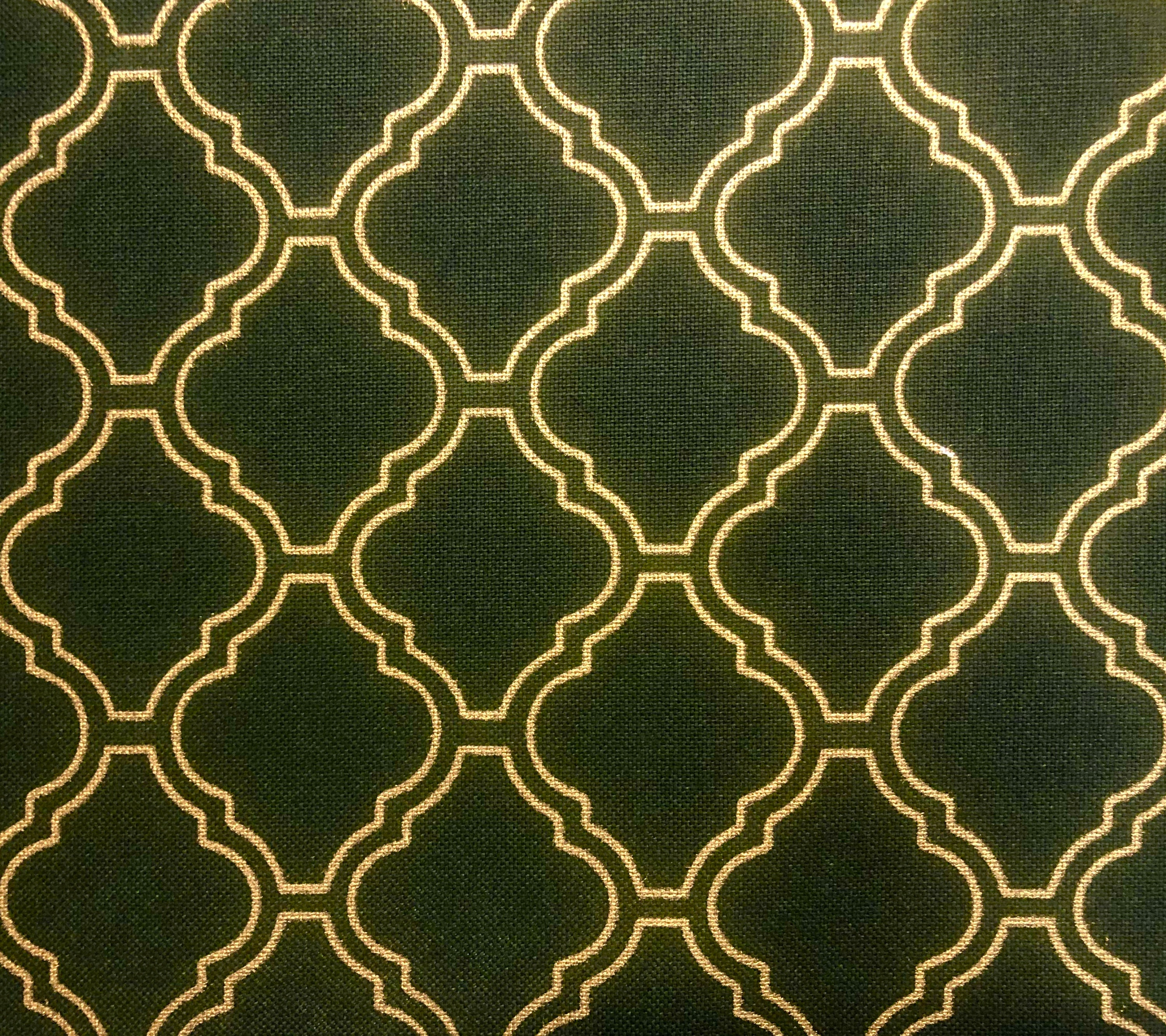 Green And Gold Damask