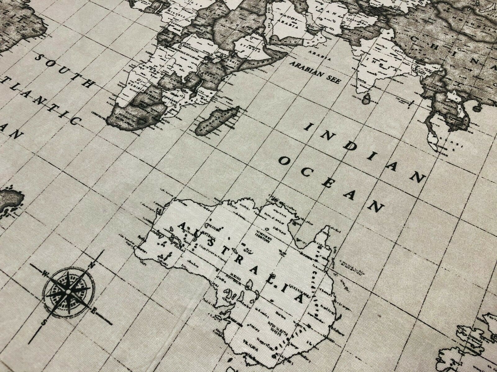 Teflon Waterproof World Map Tablecloth PU Coated Outdoor - Etsy UK