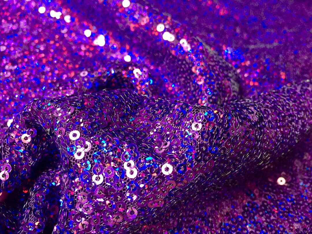 3mm Mini Sequins Fabric Material - 1 Way Stretch - 120cm or 47'' Wide ...