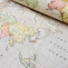 BEIGE WORLD MAP 3 Designer Curtain Upholstery Cotton Fabric - Etsy