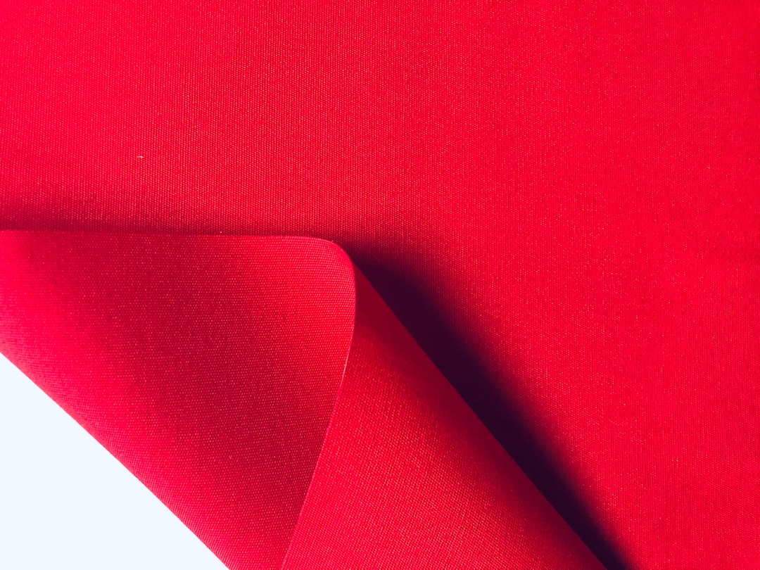 Red Plain DRALON Outdoor Fabric Solid Acrylic Teflon Waterproof ...