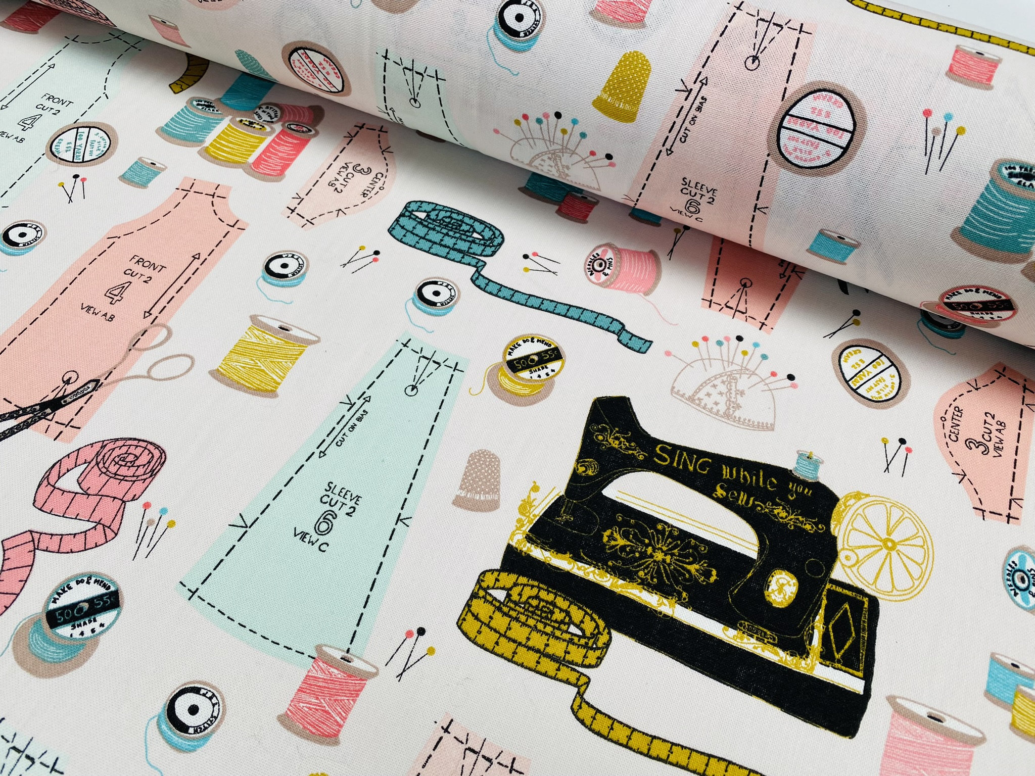 Sewing Themed Fabric