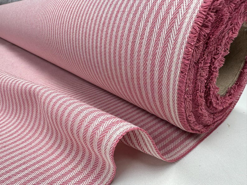 Herringbone Ticking Stripe Fabric Linen Look Cushion Material Striped ...