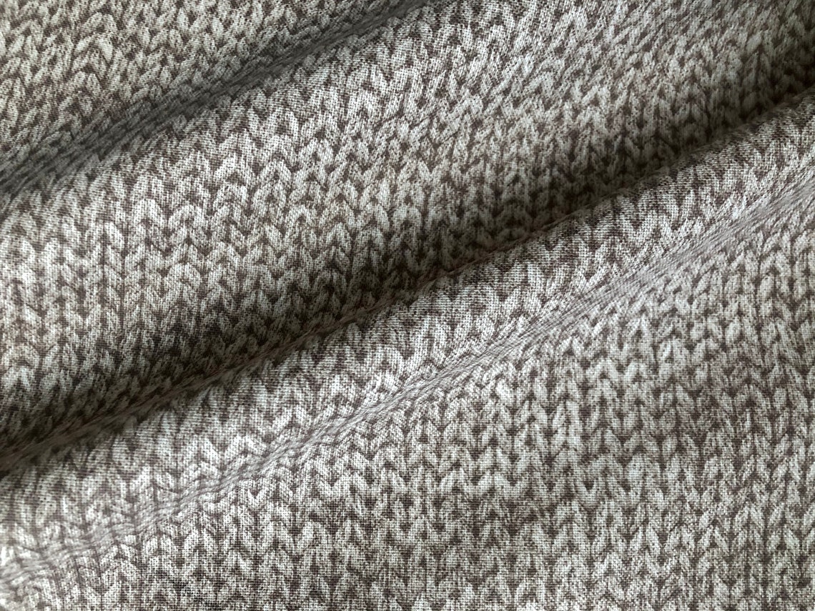 Knit Look Texture Effect Digital Print Jersey Yarn Stitch Fabric ...