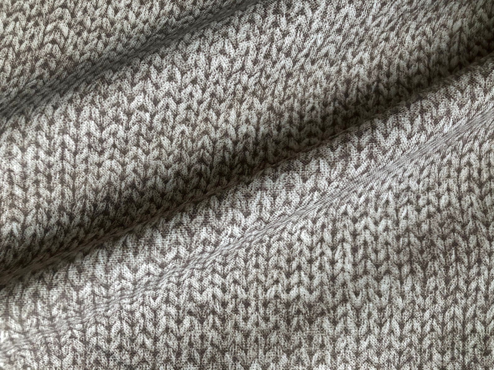 Knit Look Texture Effect Digital Print Jersey Yarn Stitch Fabric ...