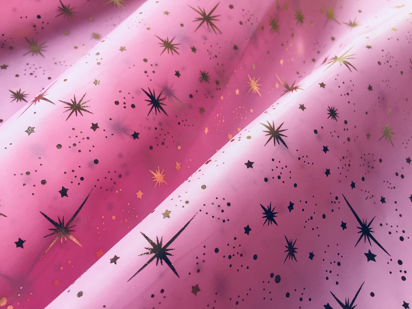 ICE STAR Silk Taffeta Fabric Nylon Water Resistant Material - Gold ...