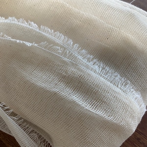 Mull Muslin 100% Cotton Fabric Voile Curtains Fine Unbleached ...