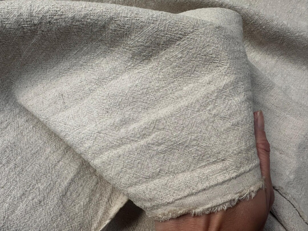Natural Stone Washed Pure Plain Linen Fabric Material - 100% Linens ...