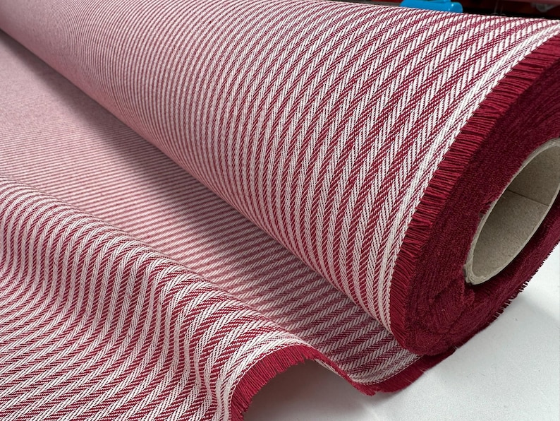 Herringbone Ticking Stripe Fabric Linen Look Cushion Material Striped ...