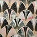 Marble Pink Fan Bow Art Deco Nouveau Geometric Shell Damask Fabric ...