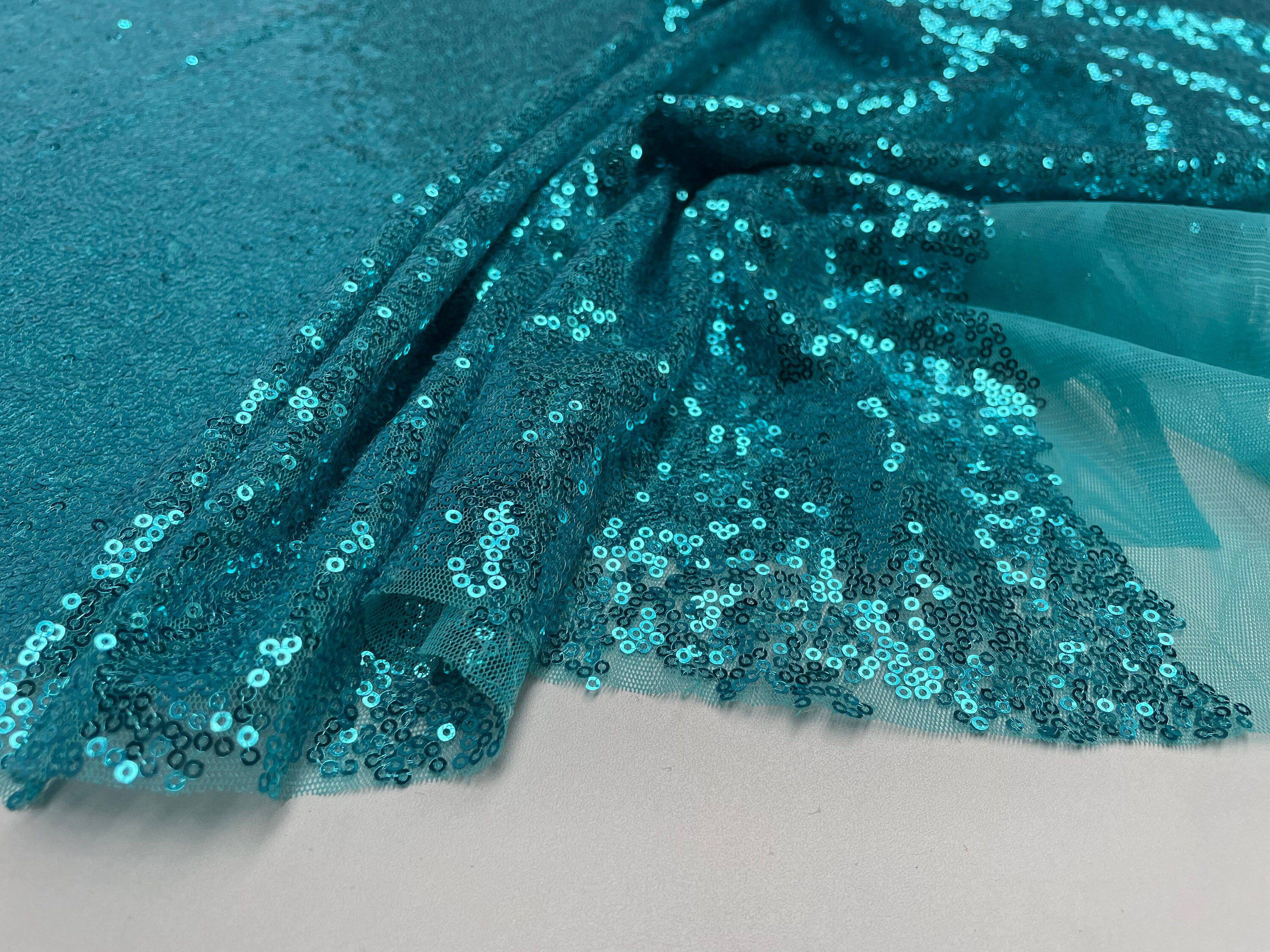 3mm Mini Sequins Fabric Material - 1 Way Stretch - 130cm or 51" Wide ...