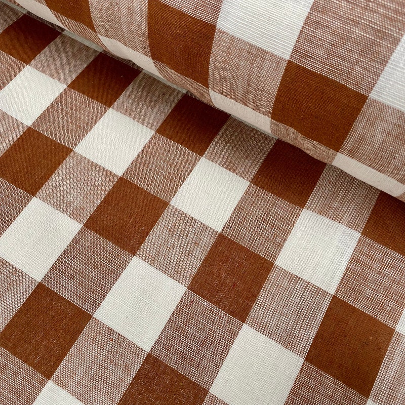 Brown Gingham Fabrics - Etsy UK