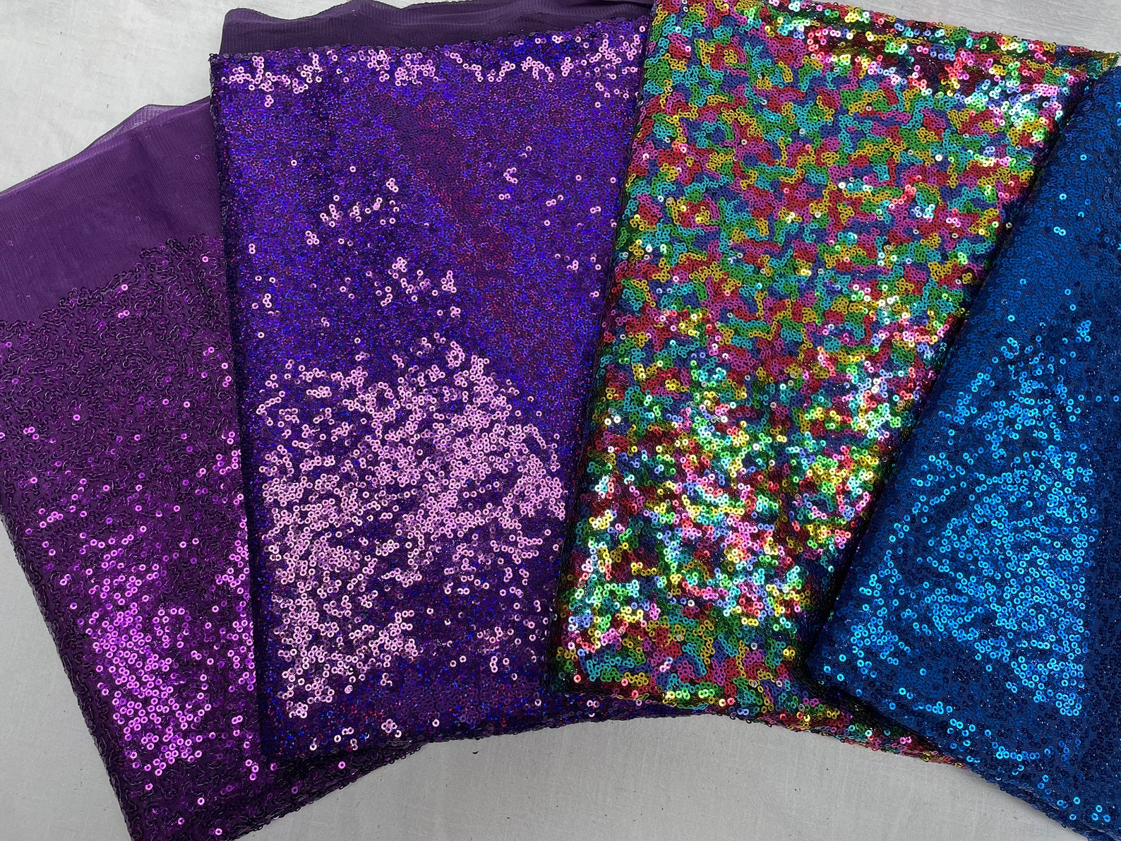 3mm Mini Sequins Fabric Material 1 Way Stretch 130cm or - Etsy UK