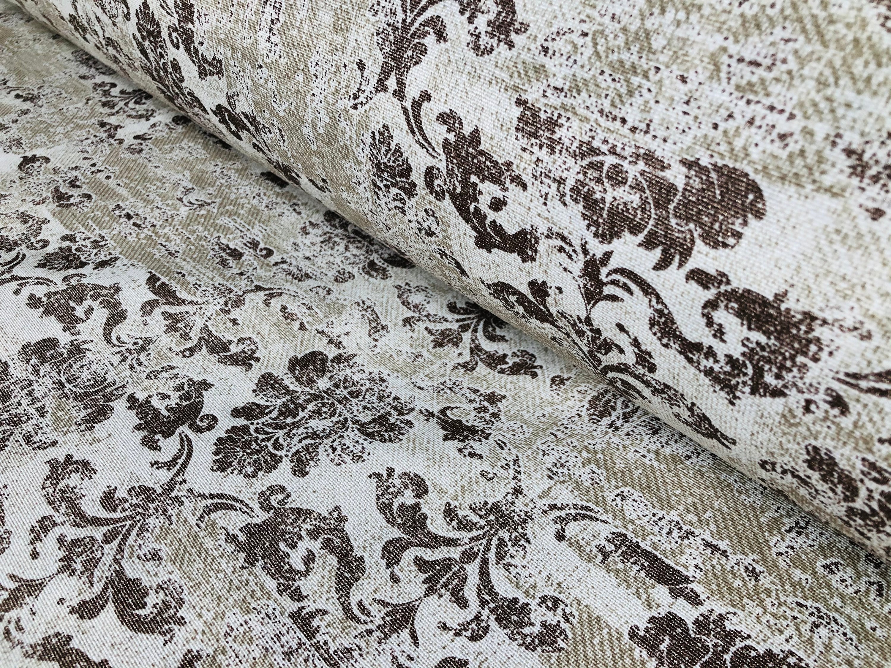 Antique Vintage Damask Print Fabric Baroque Material for - Etsy