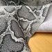GREY Digital Snake Skin Print Fabric Animal Python Cotton Home Decor ...