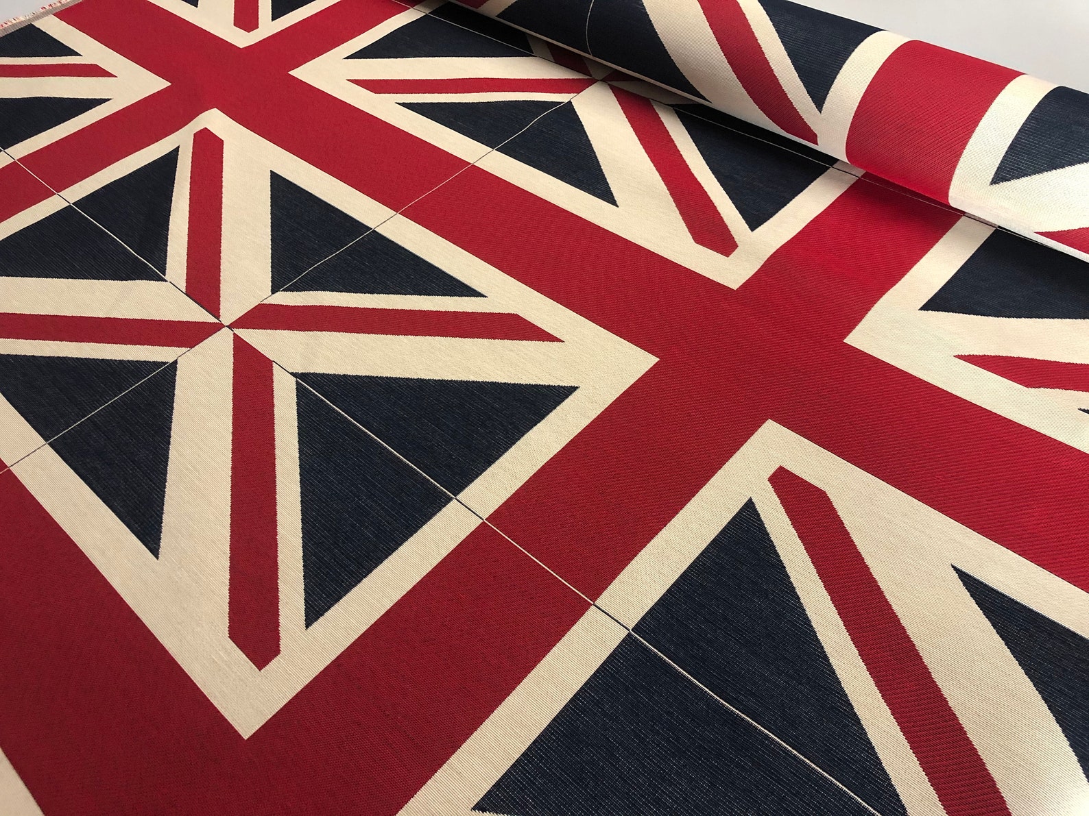 Small Union Jack Flag Retro Linen Look Heavy Jacquard Gobelin - Etsy