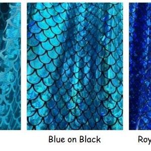 Mermaid Scale Fabric Fish Tale Foil Iridescent Stretch Spandex Material ...