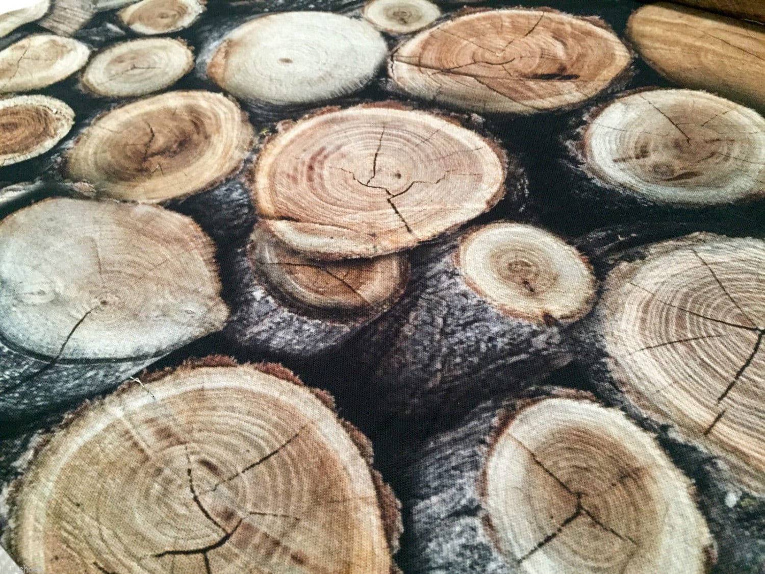 Wood Log Stump Curtain Upholstery Cotton Fabric Material - Etsy