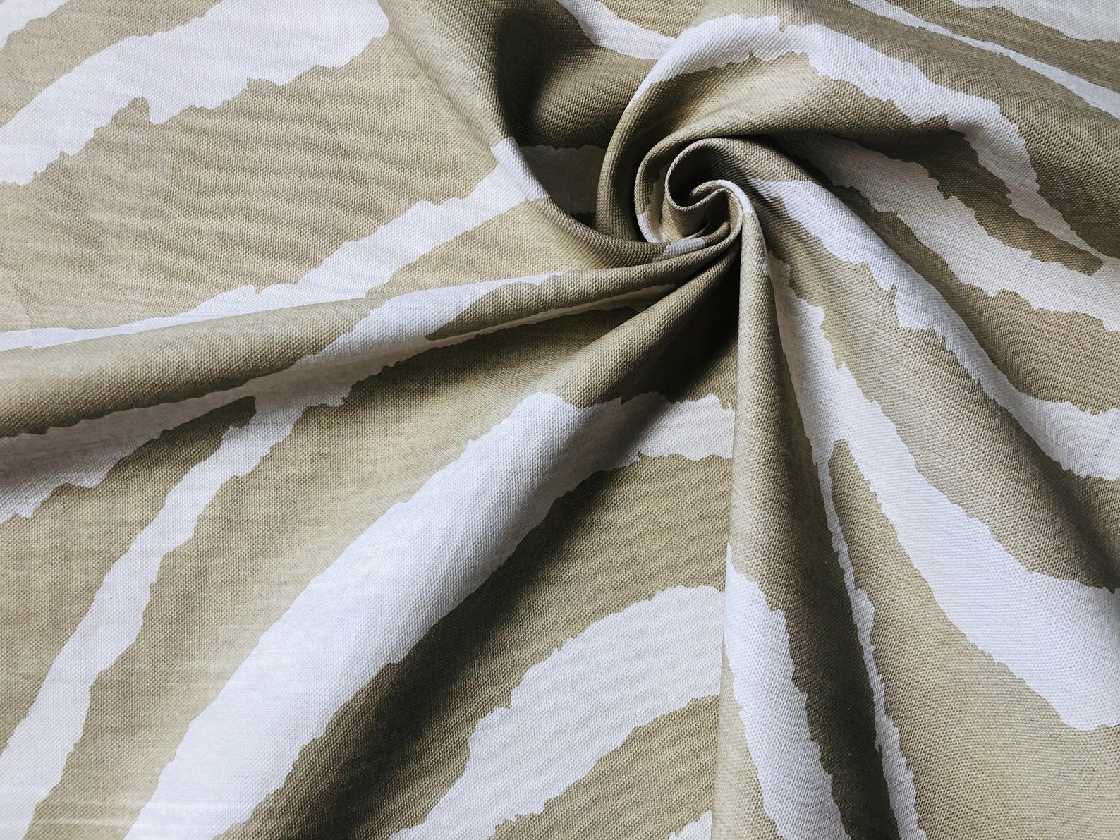 African BEIGE & CREAM Zebra Stripes Print Linen Look Cotton - Etsy UK