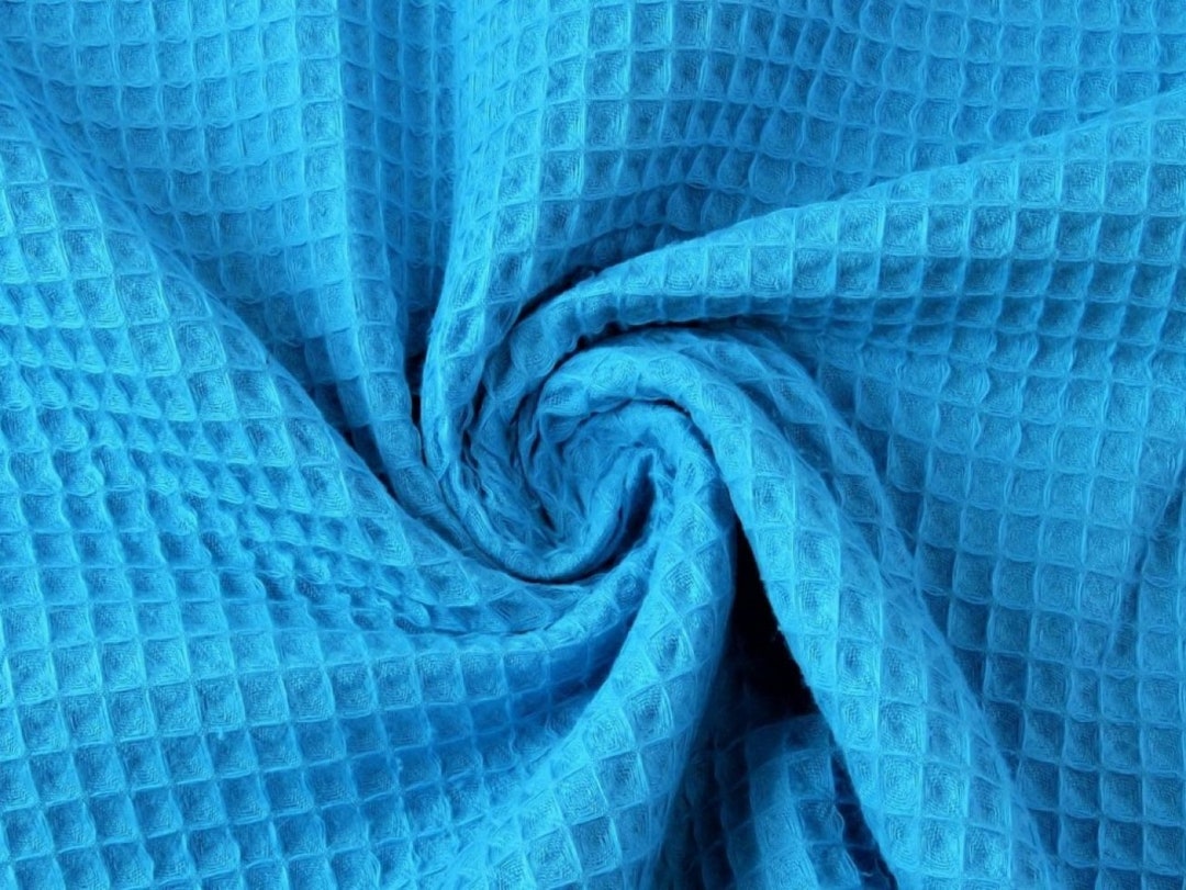 Cotton WAFFLE Pique Honeycomb Fabric Material Bathrobe, Gown, Towel ...