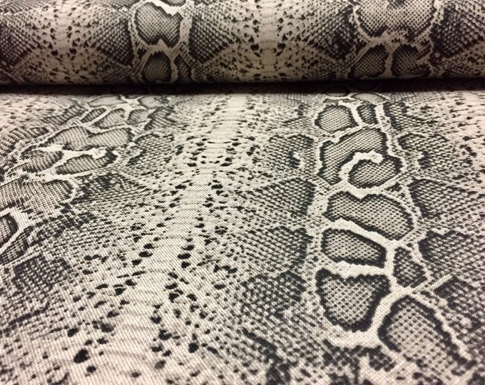 Snake Skin Python Animal Print Fabric Linen Look Cotton Blend Curtain ...