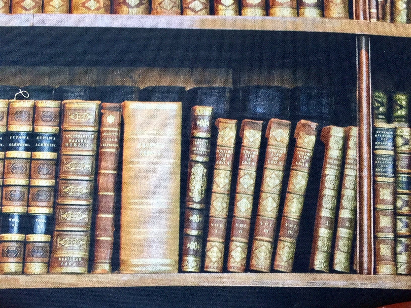 BOOKSHELF BOOK Fabric Curtain Upholstery Cotton Material Home Decor ...