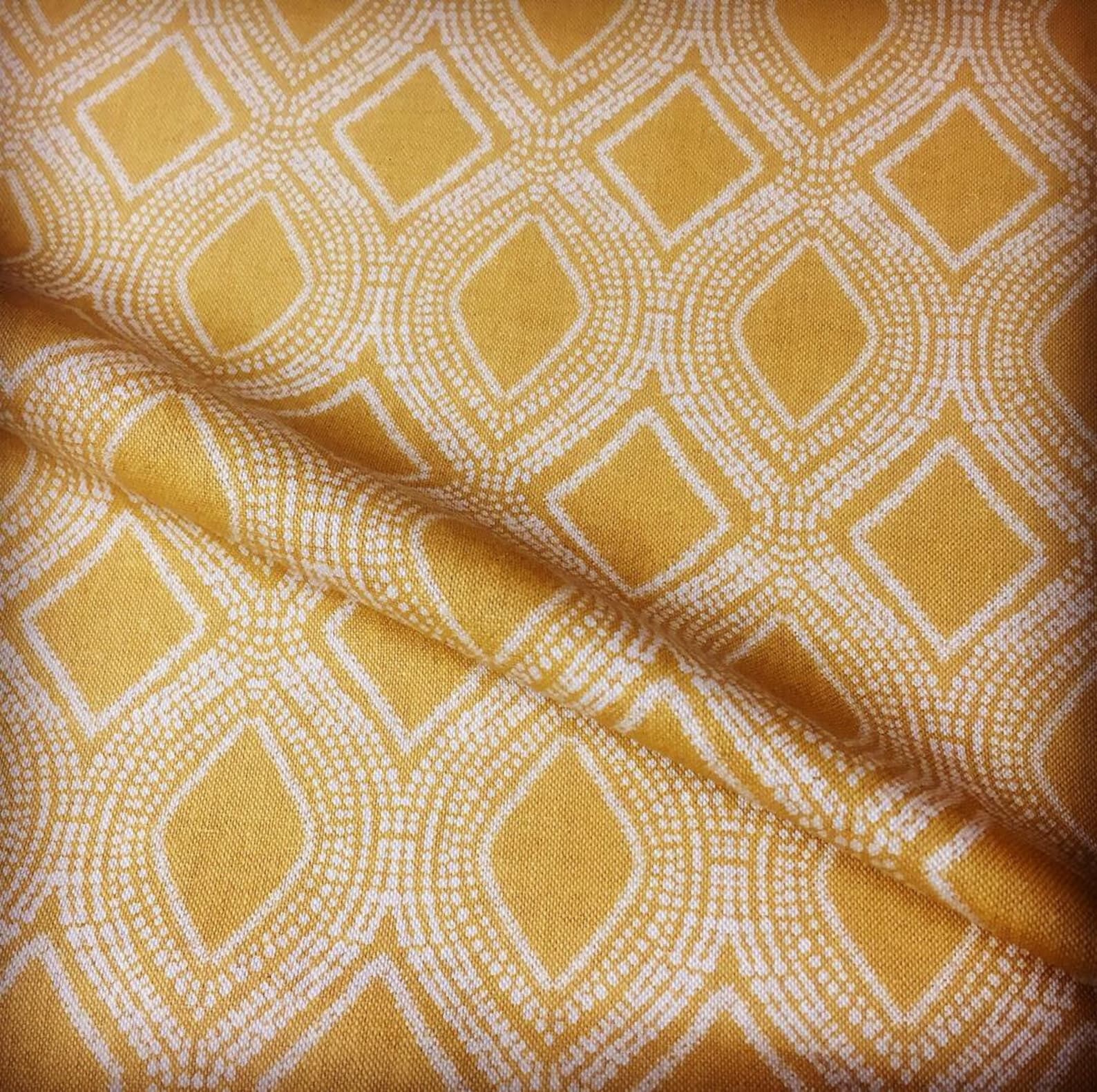 Art Deco Damask Rhombus Diamond Print Fabric Floral Cotton - Etsy