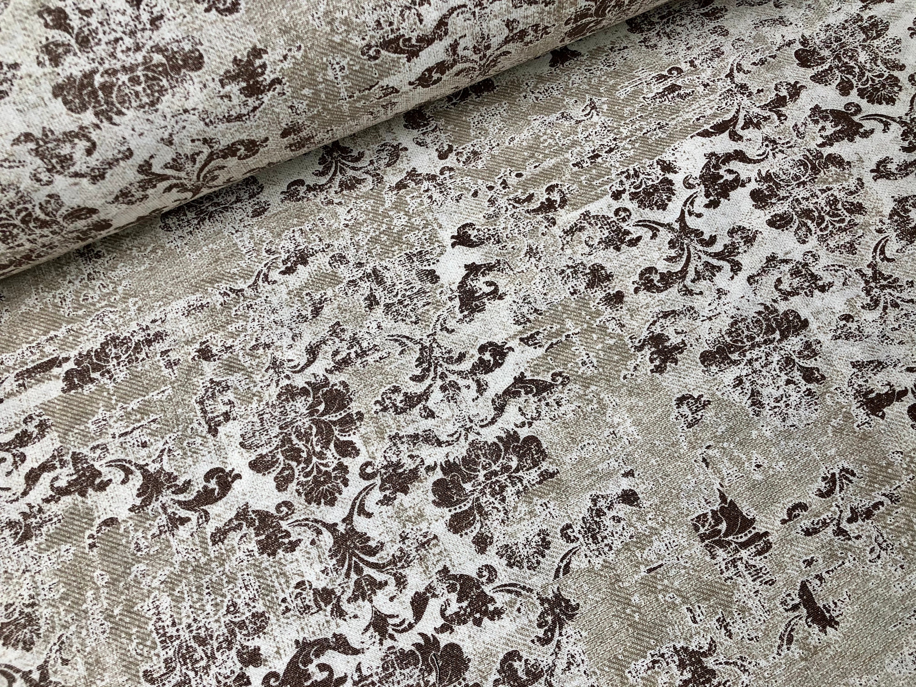 Antique Vintage Damask Print Fabric Baroque Material for - Etsy