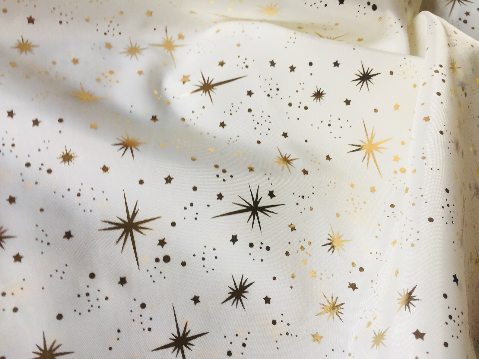 ICE STAR Silk Taffeta Fabric Nylon Water Resistant Material - Gold ...